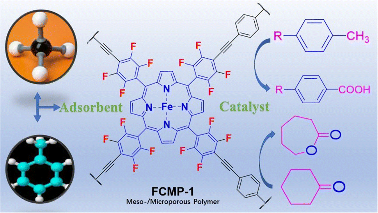 Micro/mesoporous conjugated fluorinated iron-porphyrin polymer ...