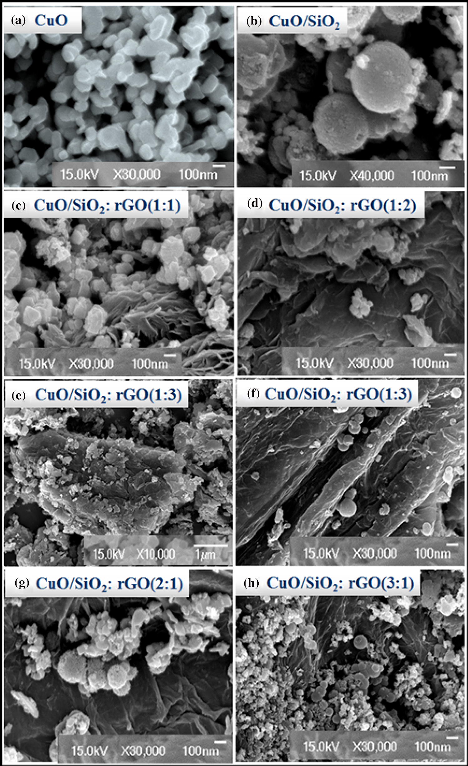 CuO/SiO2 modified amine functionalized reduced graphene oxide with ...