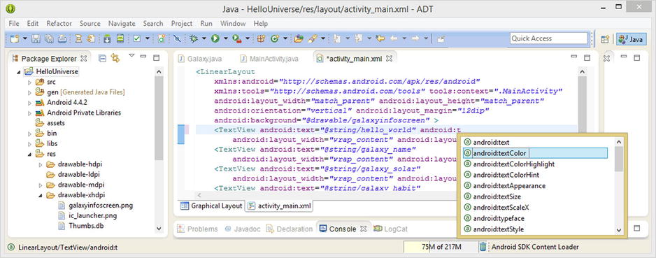 Android Screen Design: Writing to the Display Using Activity and View ...