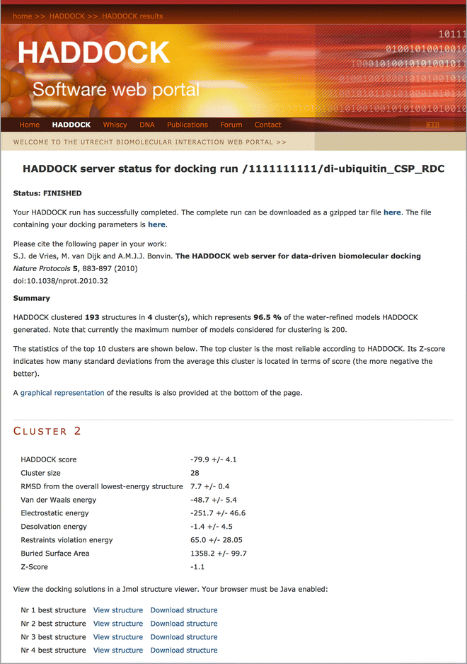 Modeling Protein–Protein Complexes Using the HADDOCK Webserver ...