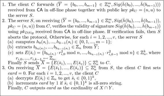 Secure and Efficient Private Set Intersection Cardinality Using Bloom Filter | SpringerLink