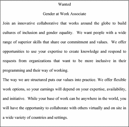 Gender at Work: An Experiment in “Doing Gender” | SpringerLink