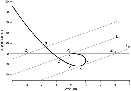Physical Principles of Force–Distance Curves by Atomic Force Microscopy ...