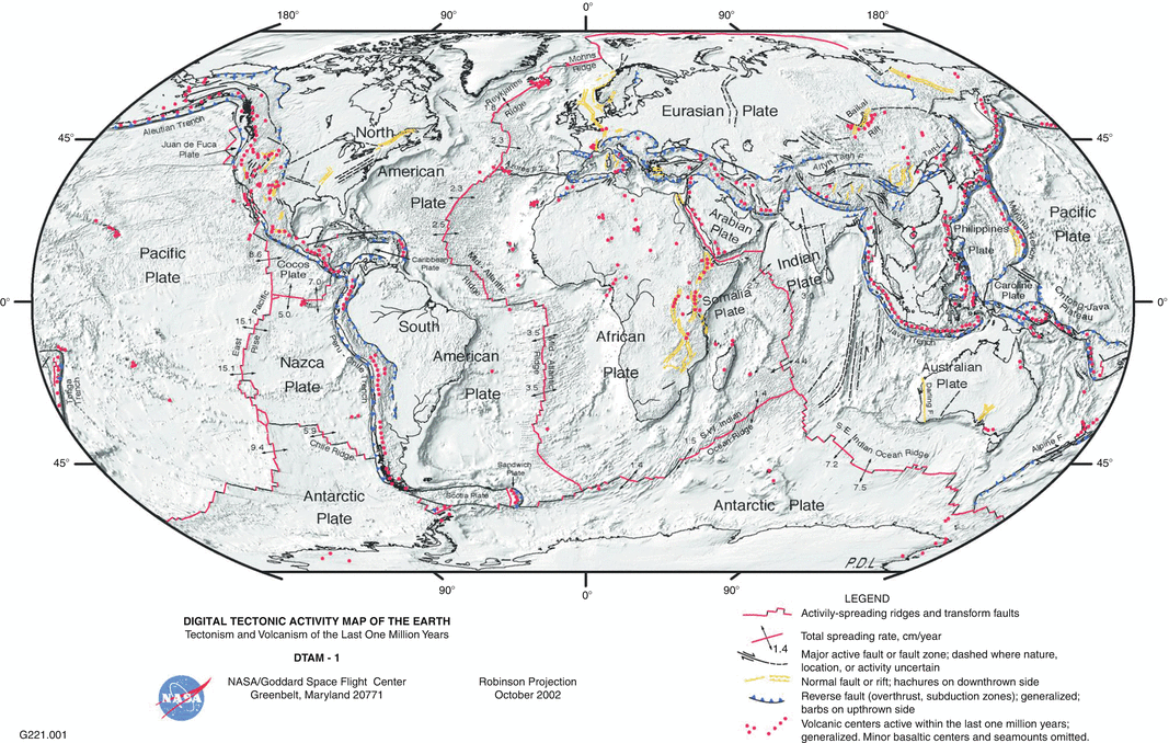 Digital Tectonic Activity Map Of The Earth Nasa - The Earth Images ...