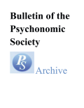 Bulletin of the Psychonomic Society
