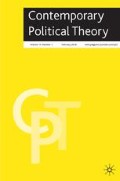 The power of political representation | Contemporary Political Theory