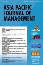 Asia Pacific Journal of Management | Volume 27, issue 4