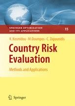 Country Risk Evaluation: Methods and Applications | SpringerLink