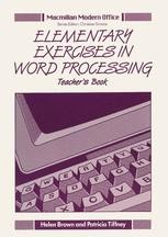 Elementary Exercises in Word Processing: Tchrs | Springer Nature Link