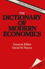 The Dictionary of Modern Economics | Springer Nature Link