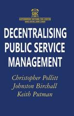 Decentralising Public Service Management | SpringerLink
