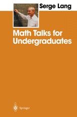 Math Talks for Undergraduates | Springer Nature Link