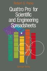 Quattro Pro® for Scientific and Engineering Spreadsheets | SpringerLink