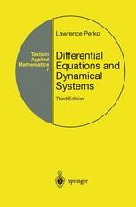 Differential Equations and Dynamical Systems | Springer Nature Link ...
