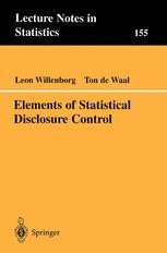 Elements of Statistical Disclosure Control | SpringerLink