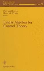 Linear Algebra for Control Theory | SpringerLink