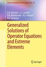 Generalized Solutions of Operator Equations and Extreme Elements | SpringerLink