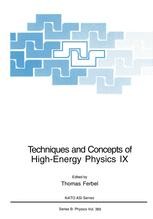 Techniques and Concepts of High-Energy Physics IX | SpringerLink