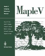 Maple V Language Reference Manual | Springer Nature Link (formerly ...