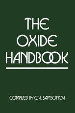 The Oxide Handbook | Springer Nature Link (formally SpringerLink)