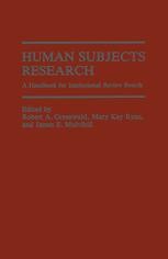Human Subjects Research: A Handbook for Institutional Review Boards ...