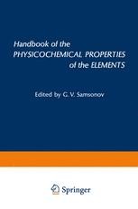 Handbook of the Physicochemical Properties of the Elements | SpringerLink