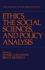 Ethics, The Social Sciences, and Policy Analysis | SpringerLink