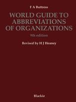 World Guide to Abbreviations of Organizations | Springer Nature Link