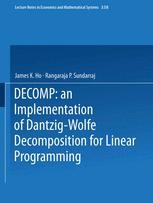 DECOMP: an Implementation of Dantzig-Wolfe Decomposition for Linear Programming | SpringerLink