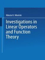 Investigations in Linear Operators and Function Theory: Part I | SpringerLink