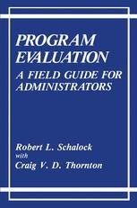 Program Evaluation: A Field Guide for Administrators | Springer Nature ...