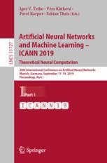 Artificial Neural Networks and Machine Learning – ICANN 2019 ...