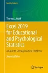 Excel 2019 for Educational and Psychological Statistics: A Guide to Solving Practical Problems ...