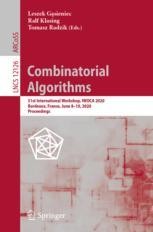 Combinatorial Algorithms: 31st International Workshop, IWOCA 2020 ...