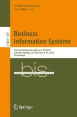 Business Information Systems: 23rd International Conference, BIS 2020 ...