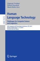 Human Language Technology. Challenges for Computer Science and ...