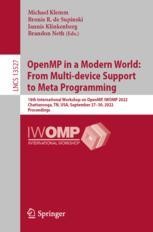 OpenMP in a Modern World: From Multi-device Support to Meta Programming: 18th International ...