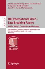 HCI International 2022 – Late Breaking Papers: HCI for Today's ...
