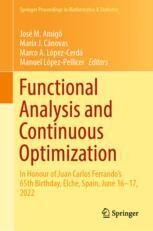 Functional Analysis and Continuous Optimization: In Honour of Juan ...