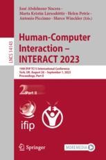 Human-Computer Interaction – INTERACT 2023: 19th IFIP TC13 ...