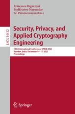 Security, Privacy, and Applied Cryptography Engineering: 13th International Conference, SPACE ...