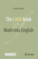 The Little Book of Math into English | Springer Nature Link (formerly ...