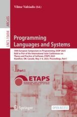 Programming Languages and Systems: 34th European Symposium on Programming, ESOP 2025, Held as ...