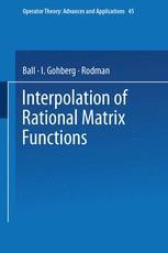 Interpolation of Rational Matrix Functions | SpringerLink