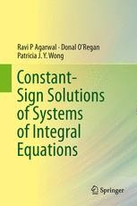 Constant-Sign Solutions of Systems of Integral Equations | Springer Nature Link (formerly ...