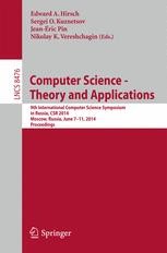 Computer Science - Theory and Applications: 9th International Computer ...