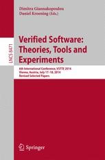 Verified Software: Theories, Tools and Experiments: 6th International ...