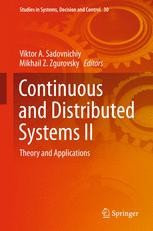 Continuous and Distributed Systems II: Theory and Applications ...