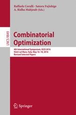 Combinatorial Optimization: 4th International Symposium, ISCO 2016 ...