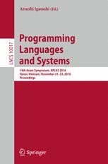 Programming Languages and Systems: 14th Asian Symposium, APLAS 2016 ...